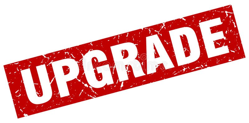 Grunge Red Upgrade Word Oval Rubber Stamp on White Background Stock ...