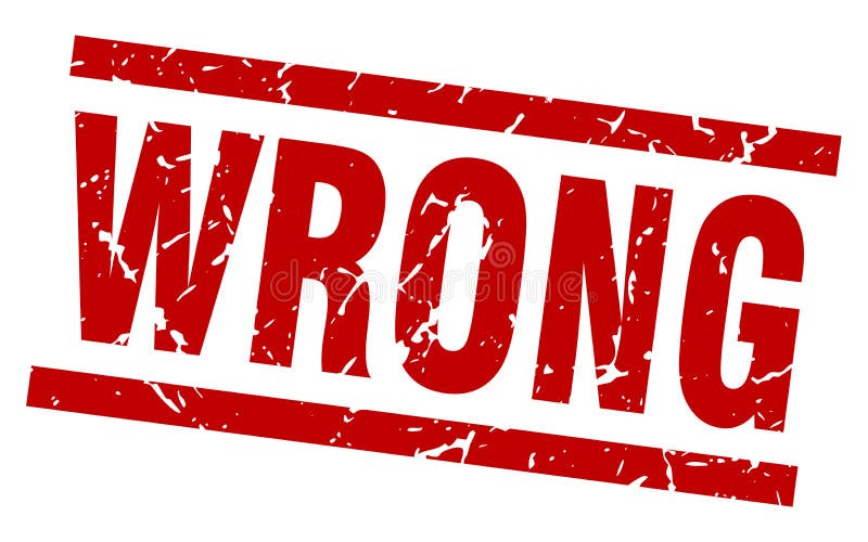 Wrong stamp stock vector. Illustration of sign, label - 122182731