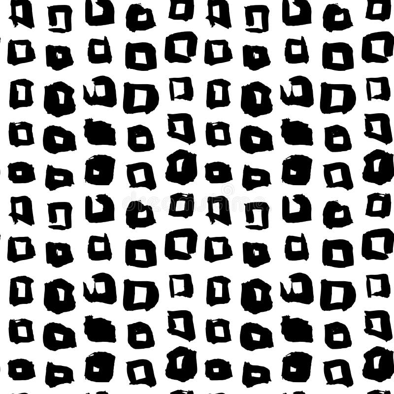 Square Hand Drawn Seamless Pattern Stock Vector - Illustration of ...