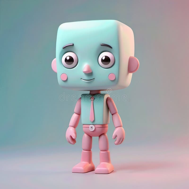 Square-Headed Robot stock illustration. Illustration of joyful - 325518578