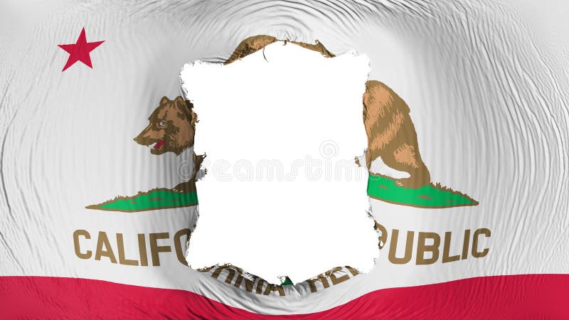 Square Hole in the California State Flag Stock Illustration ...