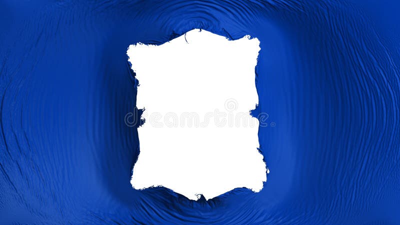 Square Hole in the Deep Blue Color Flag Stock Illustration ...