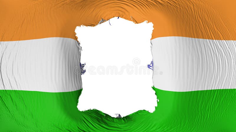 Square Hole in the India Flag Stock Illustration - Illustration of ...