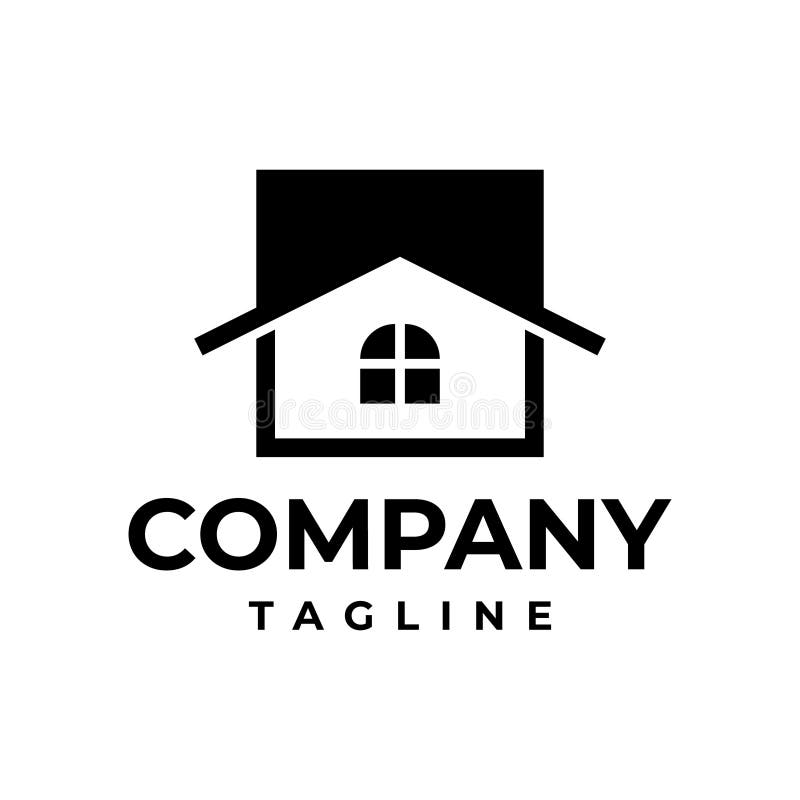 Square house logo design stock vector. Illustration of building - 246222061