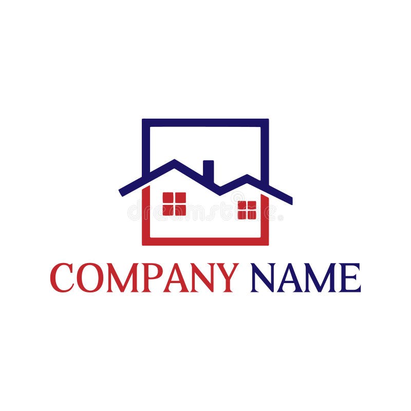 Square house logo design stock vector. Illustration of house - 247127918