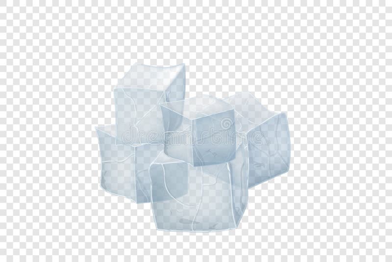Square ice cubes. stock vector. Illustration of icon - 152919328