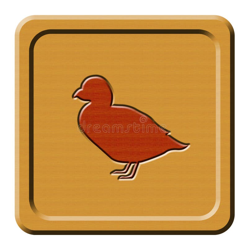 Square Icon with an Animal Symbol Stock Illustration - Illustration of ...