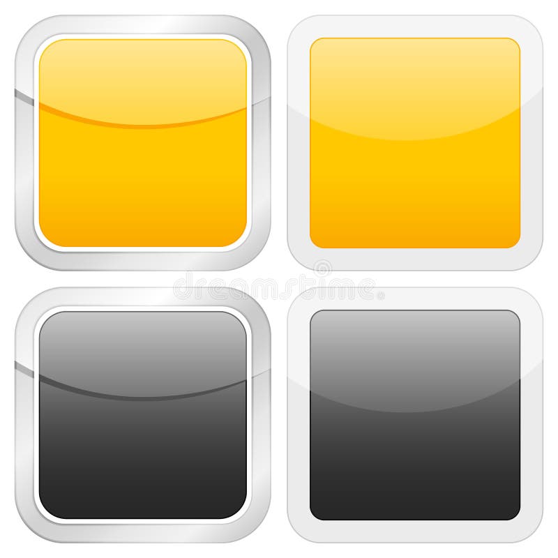Square icon empty stock vector. Illustration of button - 10634610