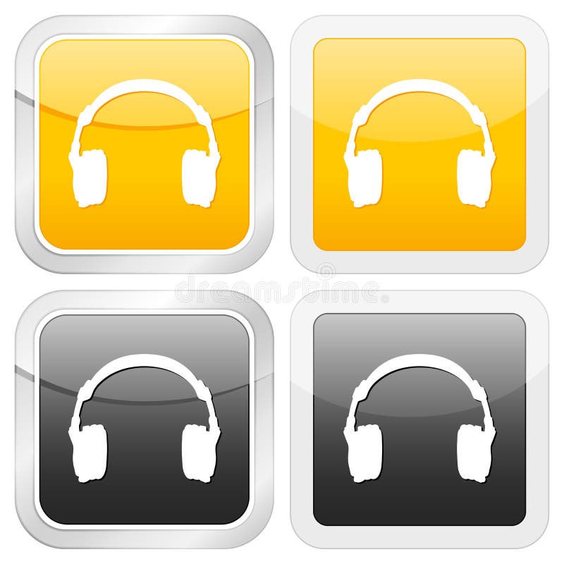 Icon stock illustration. Illustration of music, headphone - 3721577