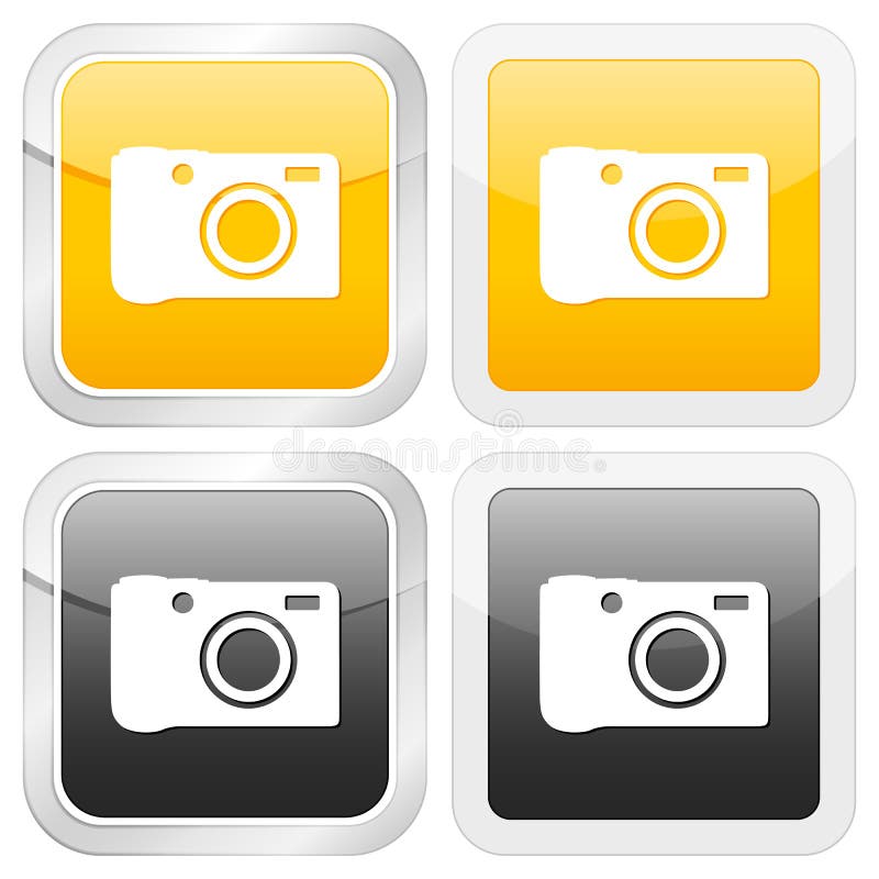 Square icon photo stock vector. Illustration of photographic - 10645233