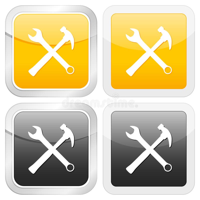 Square icon tool stock vector. Illustration of tools - 10645346