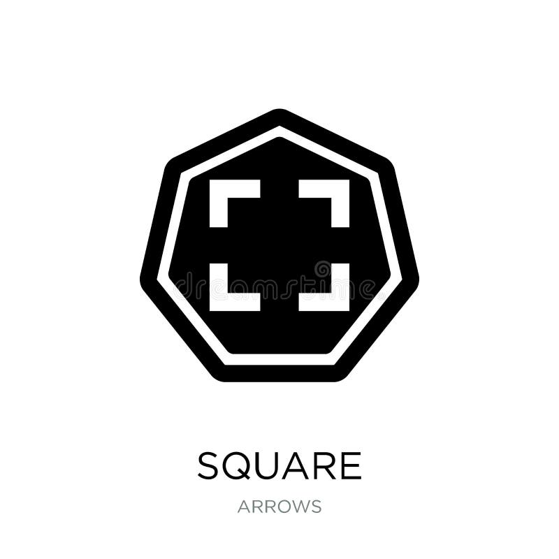 Square Icon in Trendy Design Style. Square Icon Isolated on White ...