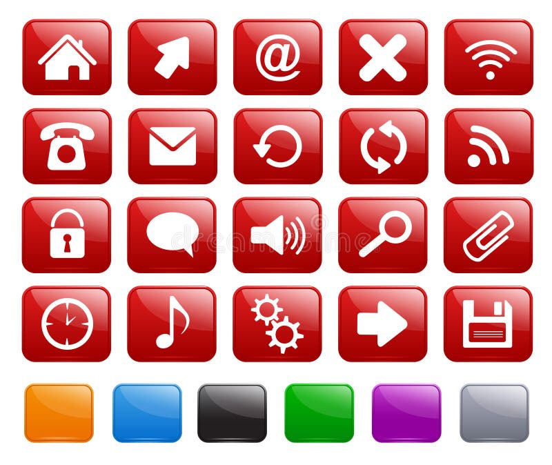 Square icons stock vector. Illustration of design, business - 14637013