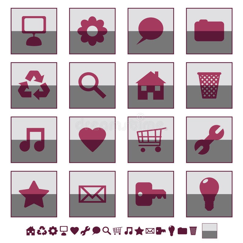 Square icons stock vector. Illustration of graphic, square - 14759404
