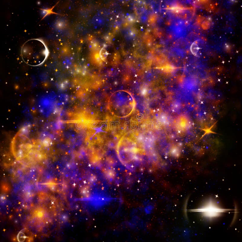 Illustrations of Stars and Nebulae in Space, Can Be Used As Backgrounds ...