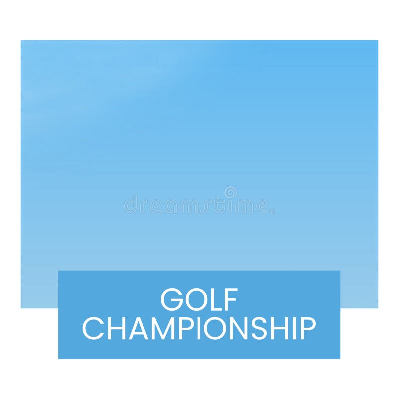 Square Image of Golf Championship Text Over Blue Background with White ...