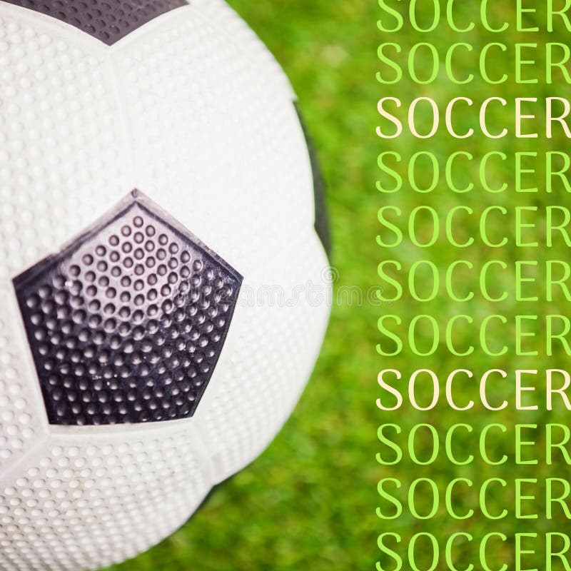 Square Image of Multiplied Soccer and Soccer Ball on Grass Stock Photo ...