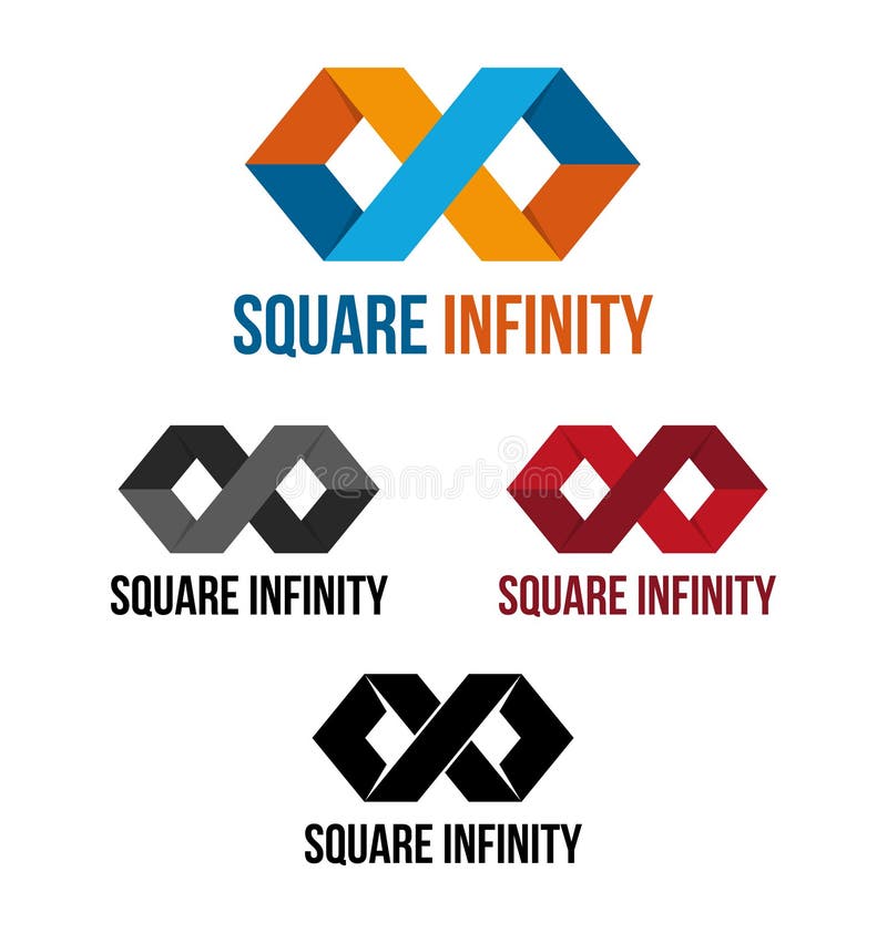 Square Infinity Line Logo Vector Stock Vector - Illustration of brand ...