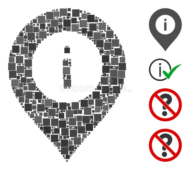 Map Marker with Info Icon, Vector Illustration. Flat Design Style Stock ...