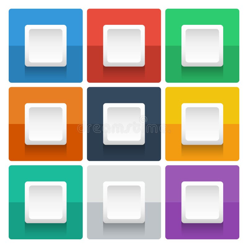 Square Info Graphic Template on Color Background. Stock Vector ...