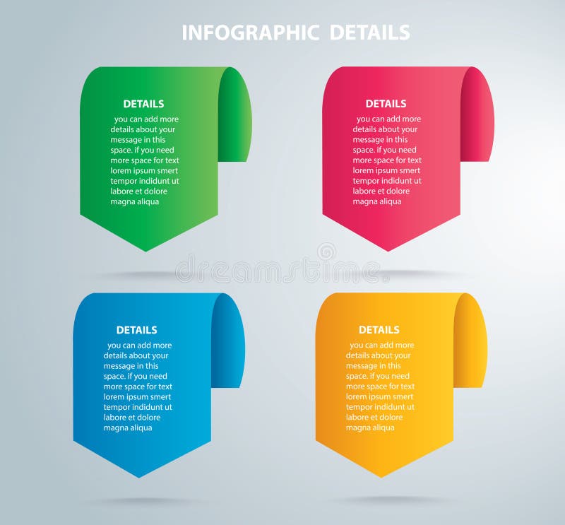 Square Info Graphic Vector Template with 4 Options. Can Be Used for Web ...