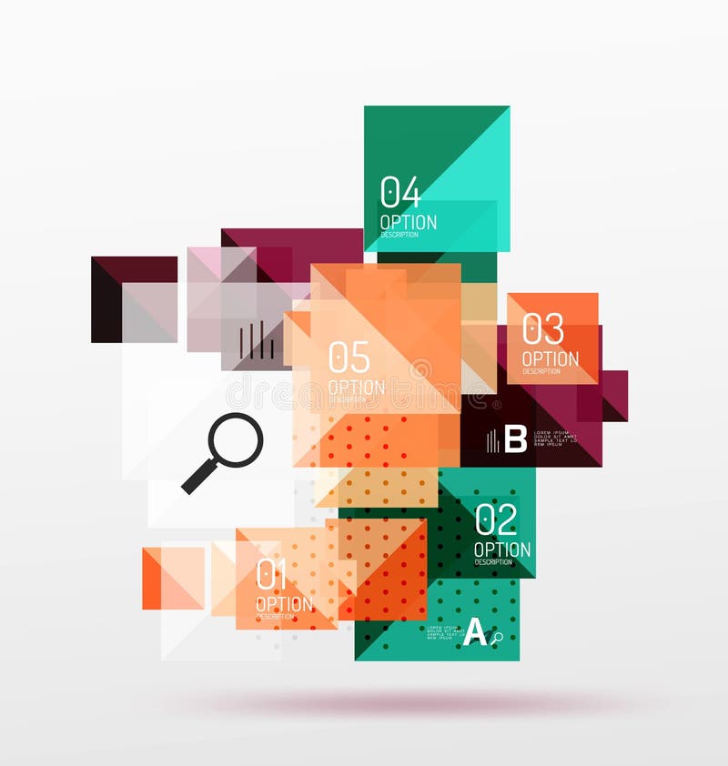 Square infographic banner. stock illustration. Illustration of design ...