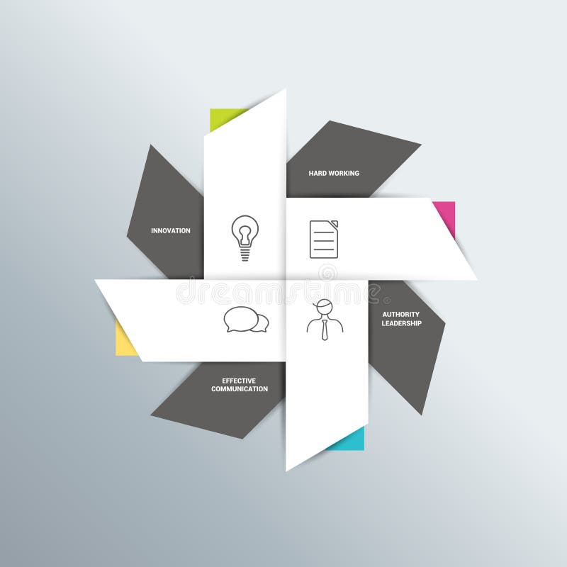 Square Infographic Diagram. Stock Vector - Illustration of geometric ...