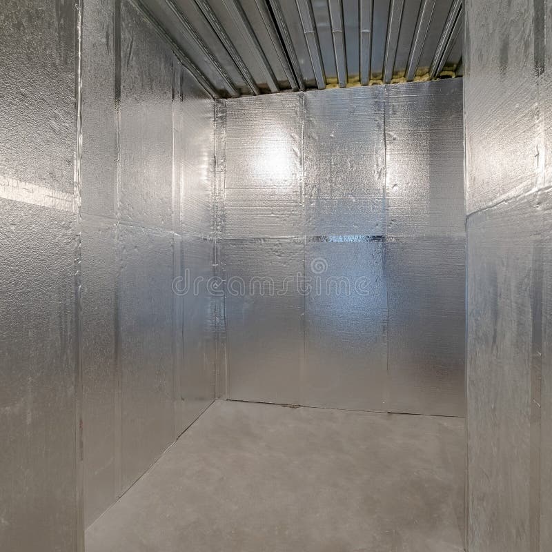 Cold Storage Room Interior of House with Insulated Wall and Ceiling ...