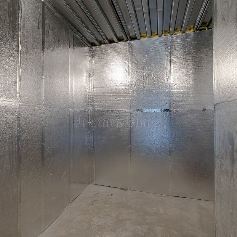 Square Internal Cold Room in a Residential House Stock Photo - Image of ...