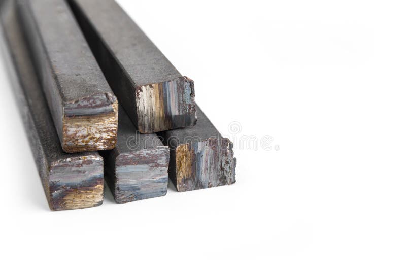 Square Iron Rod on a White Background Stock Image - Image of round ...