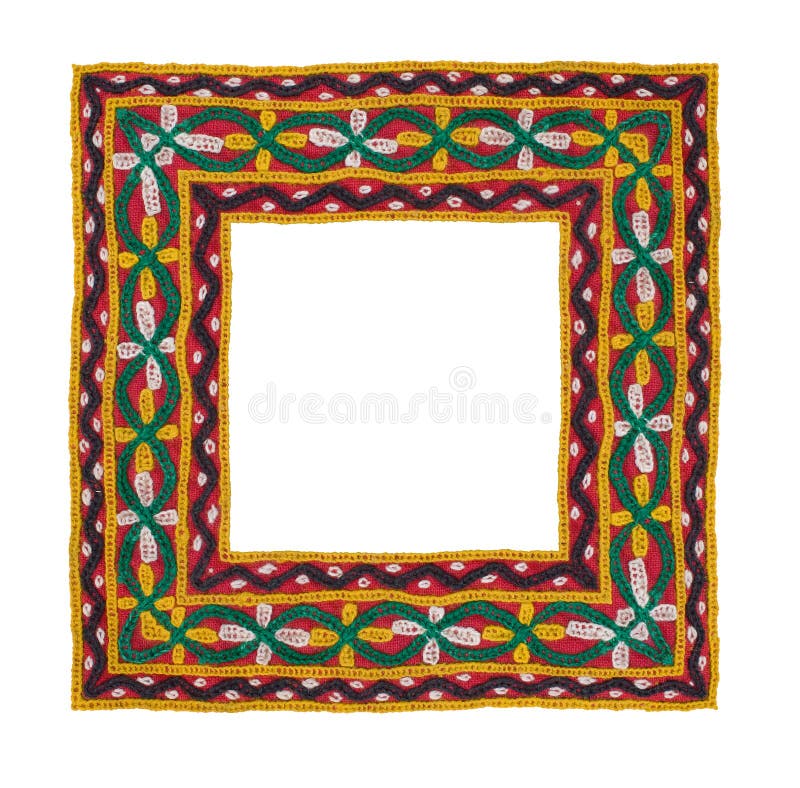 Square Isolated Textile Border Stock Photo - Image of ethnic ...