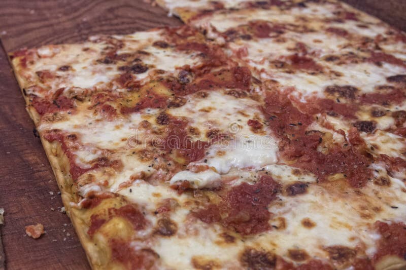 Square italian pizza stock image. Image of italian, round - 45827993