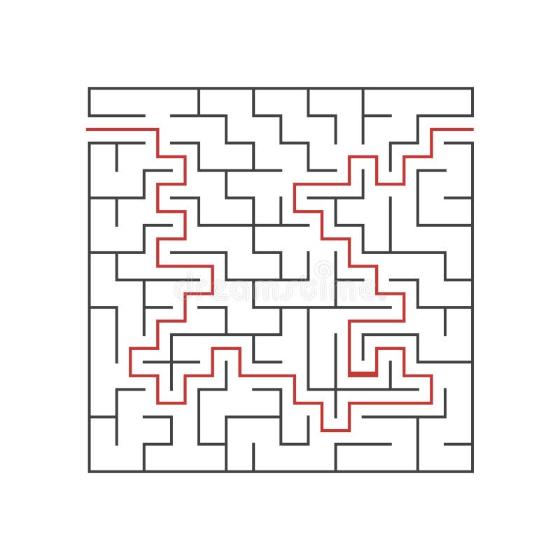 A Square Labyrinth for Kids. the Game is a Mystery. a Simple Flat ...