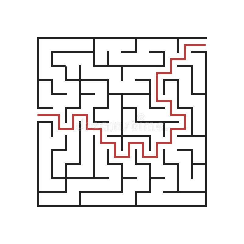 A Square Labyrinth for Kids. the Game is a Mystery. a Simple Flat ...