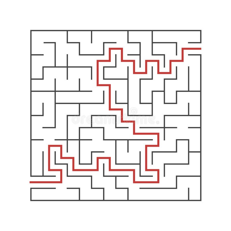 A Square Labyrinth for Kids. the Game is a Mystery. a Simple Flat ...