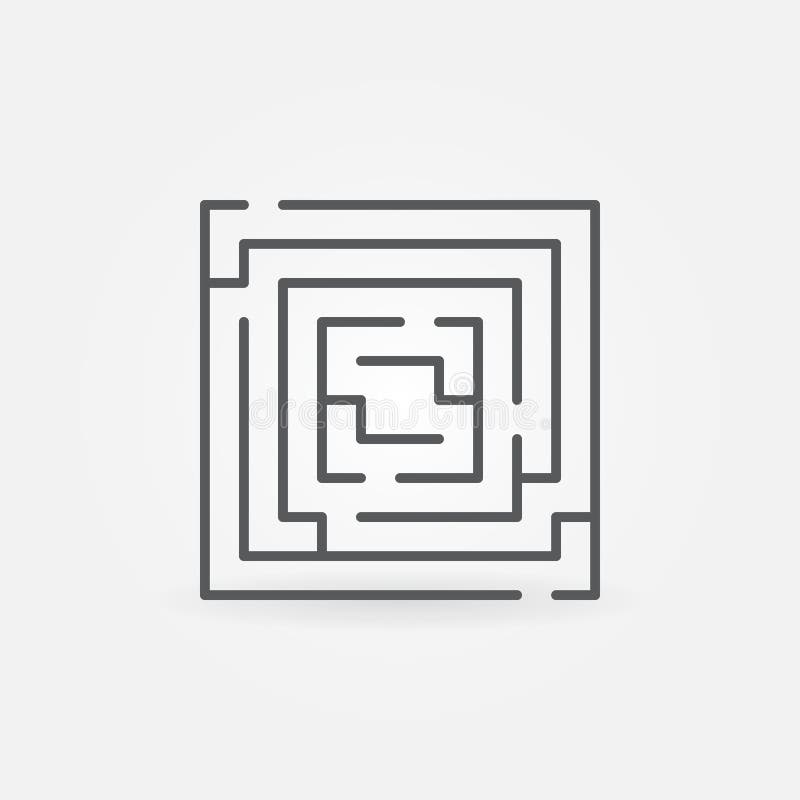Square Labyrinth Linear Icon Stock Illustrations – 208 Square Labyrinth ...