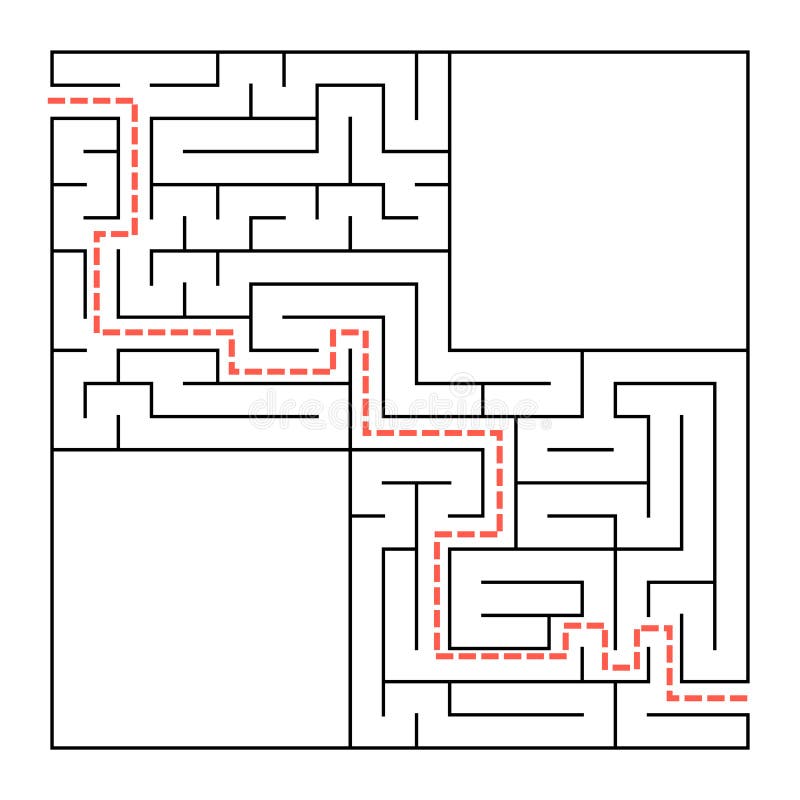 A Square Labyrinth. Collect All the Lobes of Fruit and Find a Way Out ...