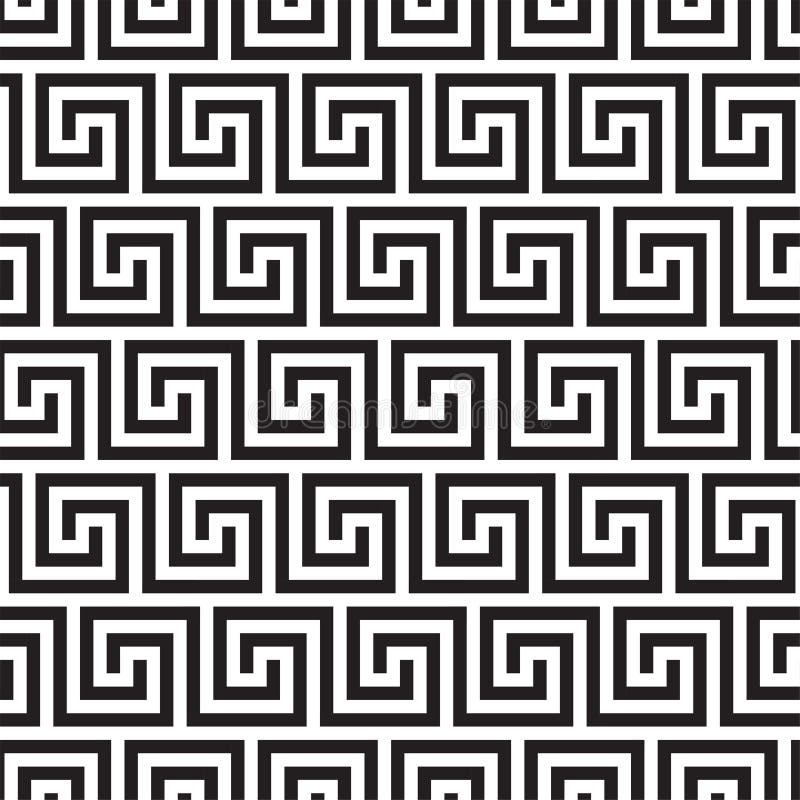 Square Labyrinth Texture. Modern Striped Seamless Vector Pattern. Stock ...