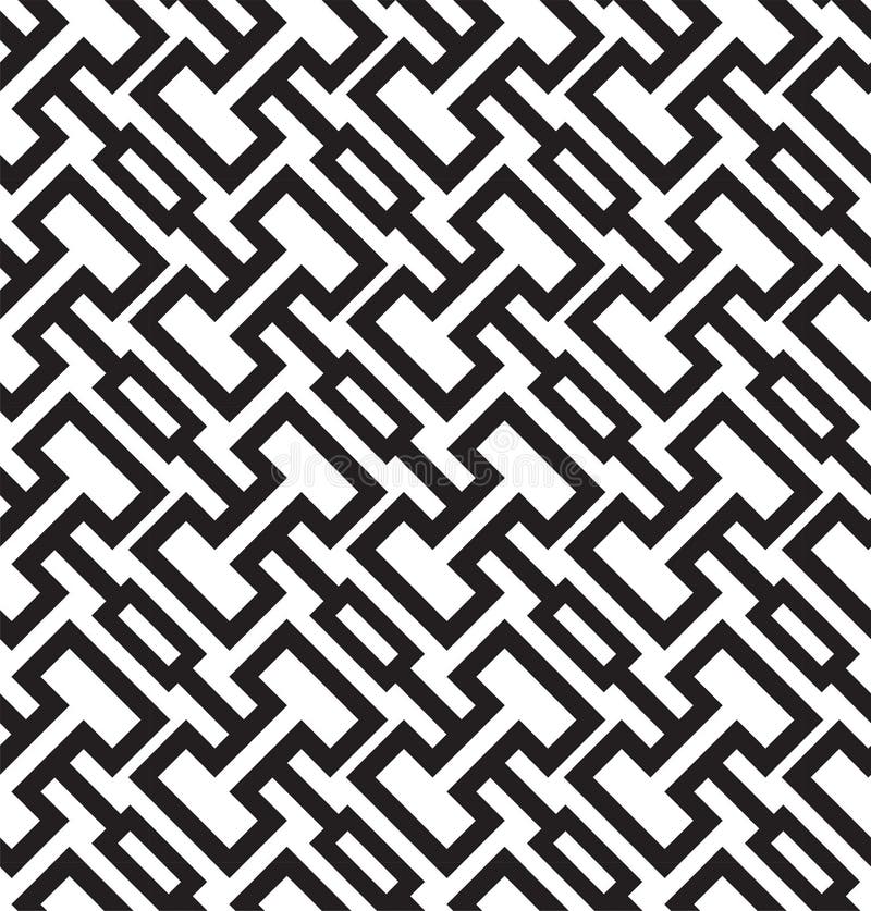 SQUARE LABYRINTH TEXTURE. MODERN STRIPED SEAMLESS VECTOR PATTERN. Stock ...