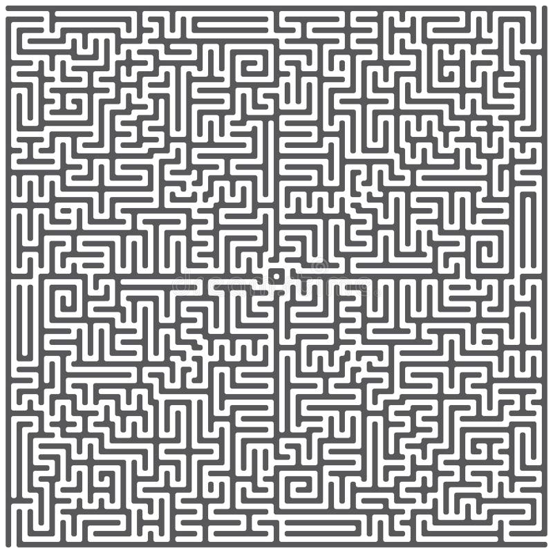 A Square Labyrinth Top View Isolated on White Background. Classic Maze ...