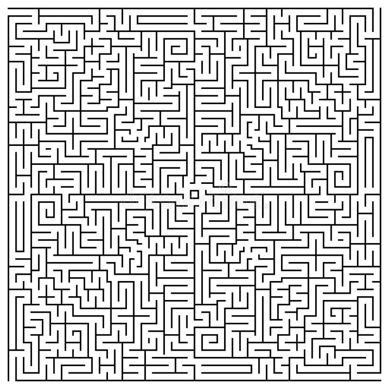 A Square Labyrinth Top View Isolated on White Background. Classic Maze ...