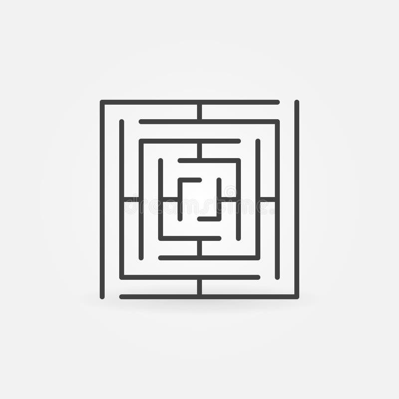 A Square Labyrinth. Developmental Game for Children. Vector ...