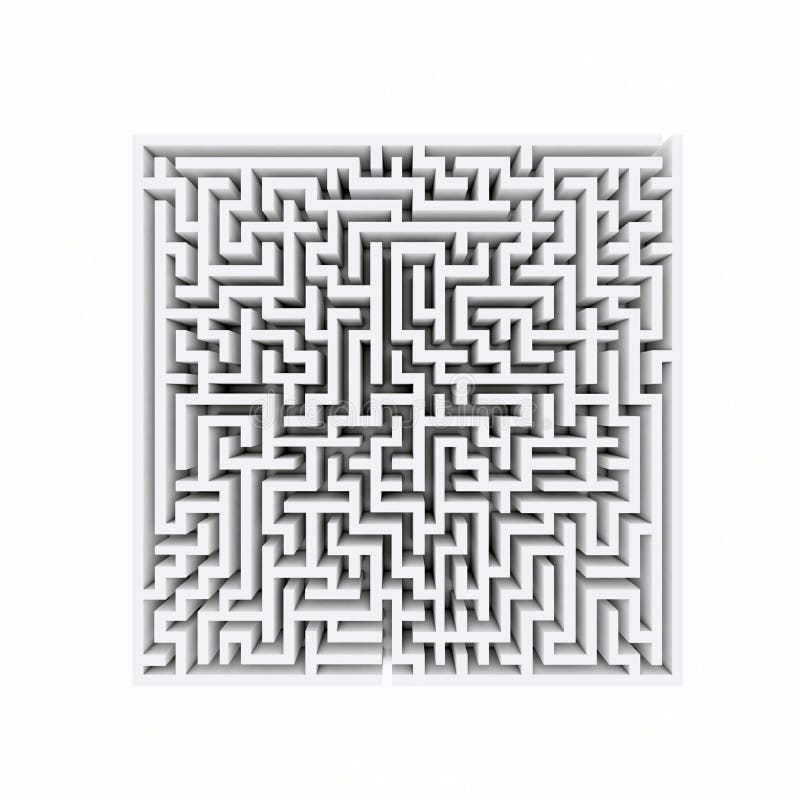 Square labyrinth stock illustration. Illustration of goal - 33792665