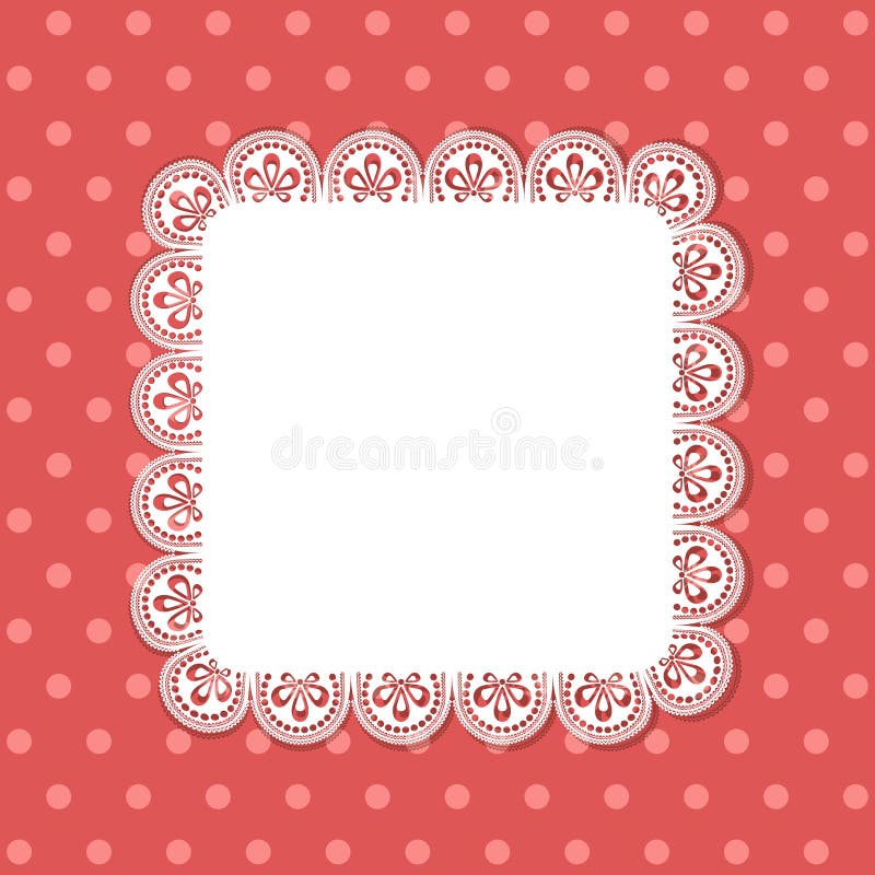 Lace Frame on White Background Stock Vector - Illustration of graphic ...