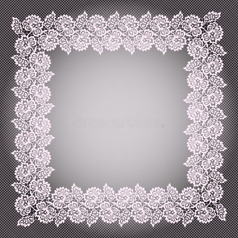 Square Lace Frame. stock vector. Illustration of fashioned - 70734294