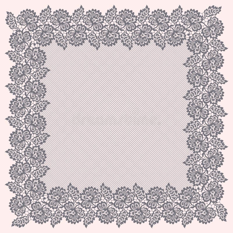 Square Lace Frame. stock vector. Illustration of fashioned - 70734294