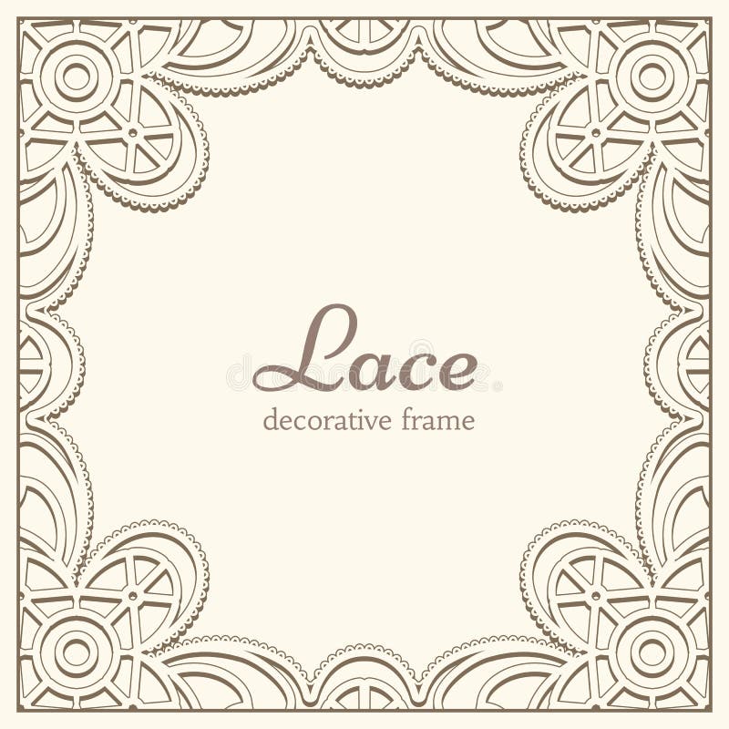 Square Lace Frame. stock vector. Illustration of fashioned - 70734294