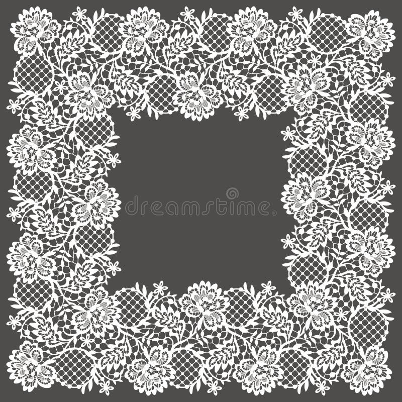 Square Lace Frame. stock vector. Illustration of fashioned - 70734294