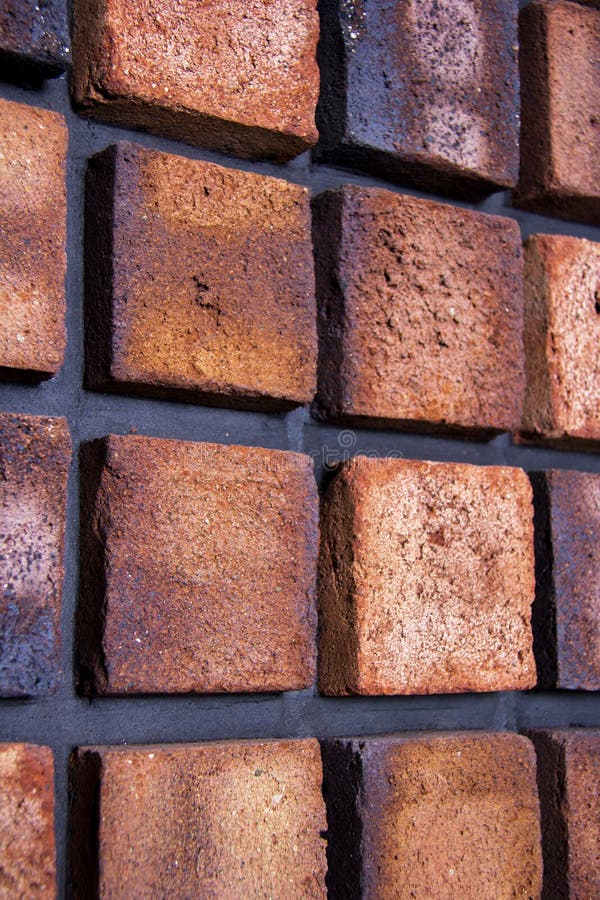 Square Layout of Bricks Side by Side - on a Wall. Stock Image - Image ...