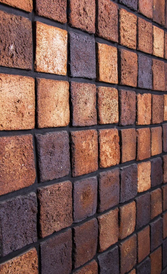 Square Layout of Bricks Side by Side - on a Wall. Stock Image - Image ...